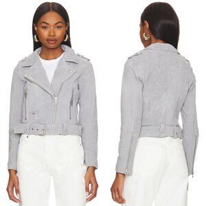 Blank NYC | Jackets & Coats | New Anthropologie Blanknyc Grey Suede Leather Moto Biker Belted ...